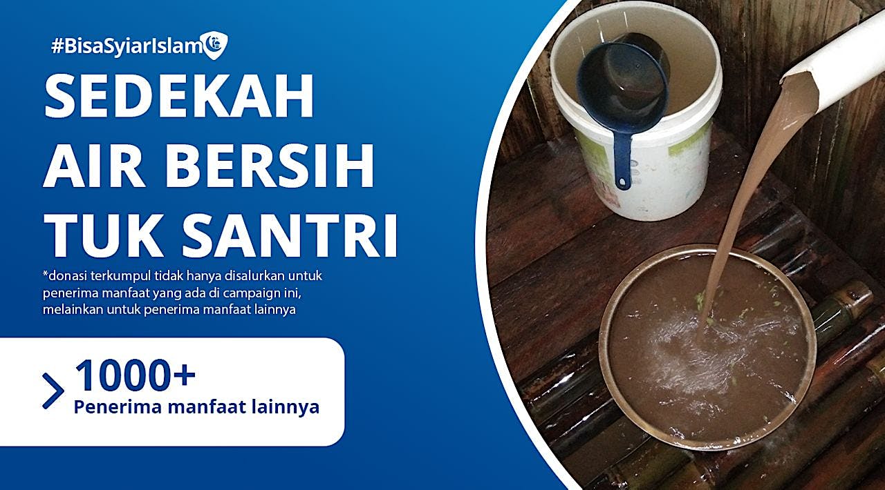 Sedekah Air & MCK tuk 70 Santri di Pedalaman