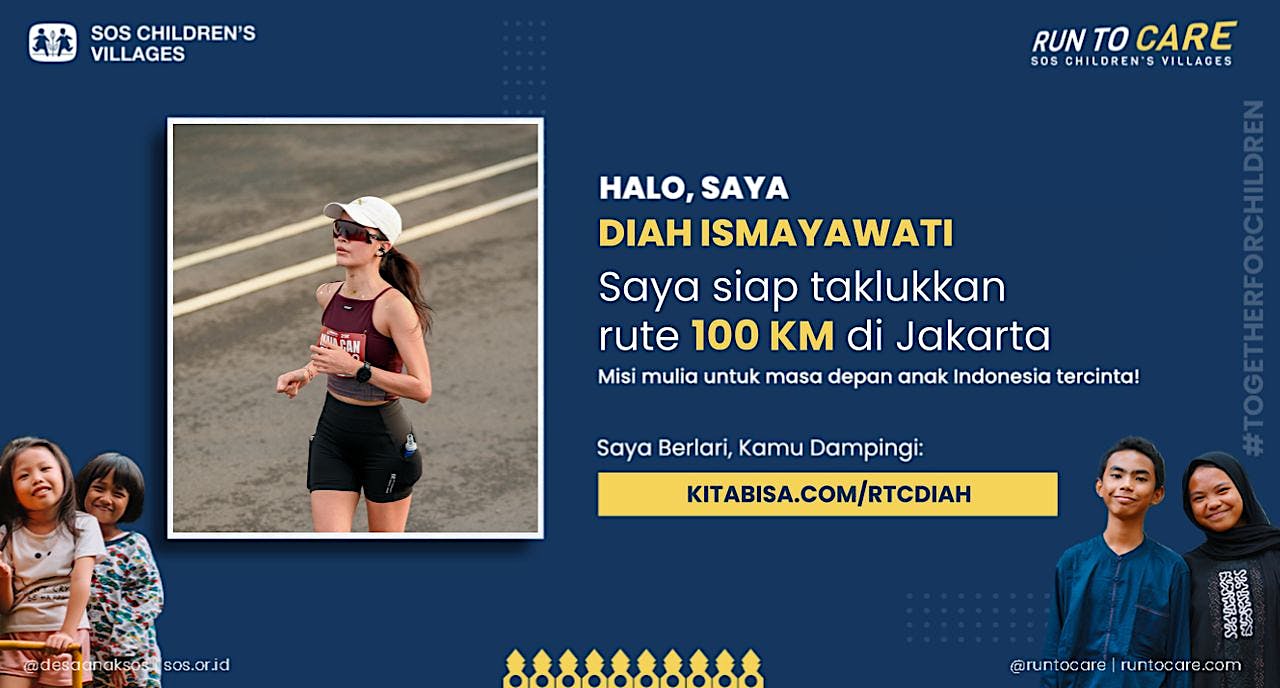 Misi 100KM Diah : Dukung Anak Indonesia