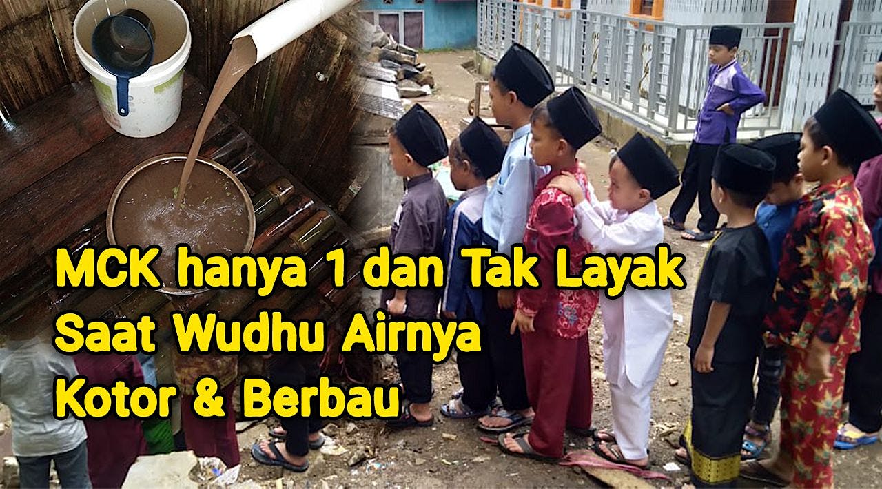 Sedekah Air & MCK tuk 70 Santri di Pedalaman
