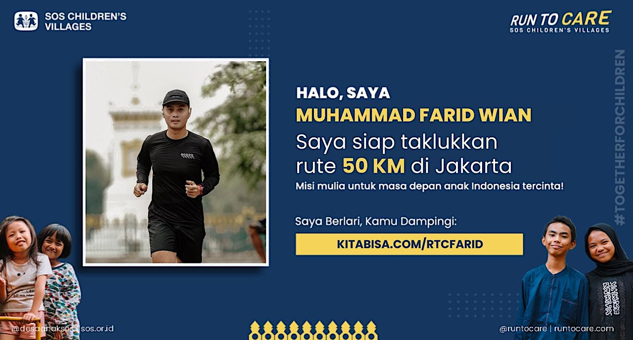 Misi 50KM Farid: Dukung Anak Indonesia